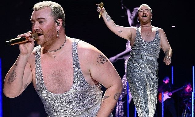 Sam Smith takes the spotlight in glittery outfit at Jingle Ball concert ...