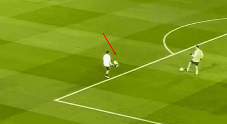 Messi's magical touch that amazed the fans during the warm-up moments ...
