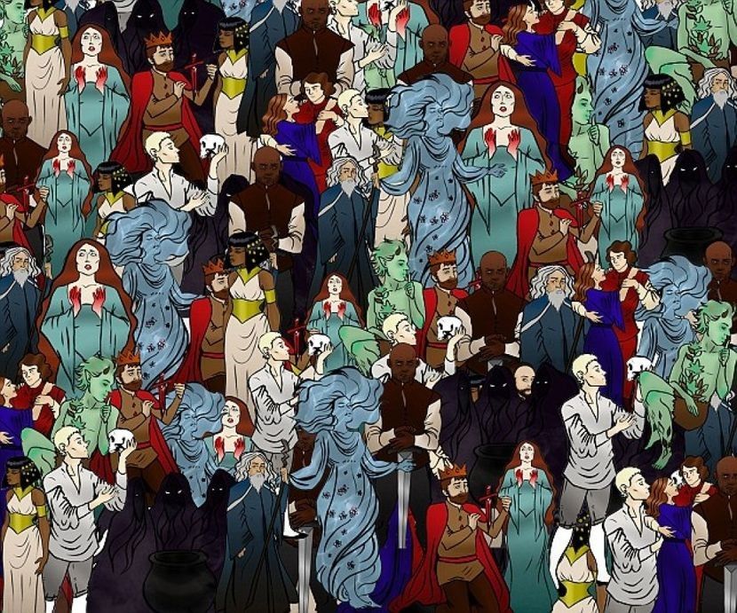 E gjeni dot se ku u fsheh Shekspiri? Shkrimtari i famshëm ndodhet midis ...