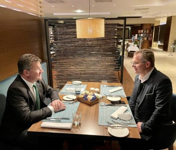 Lajçak at a working dinner with Bislim - Telegraph - Telegraph