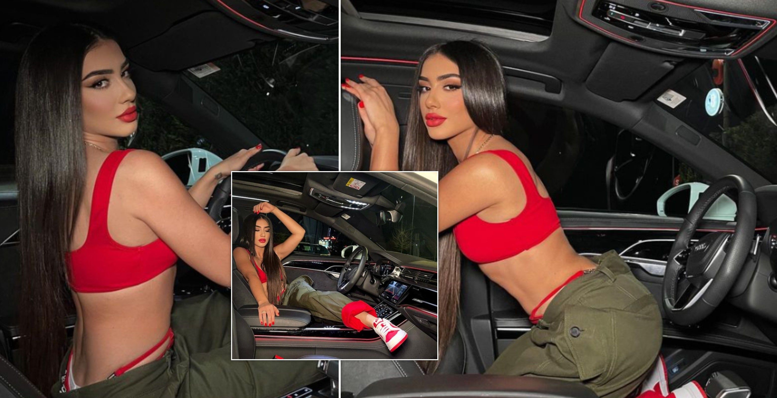 With provocative pictures from the car, Melinda Ademi announces the new song - Telegrafi - Telegrafi
