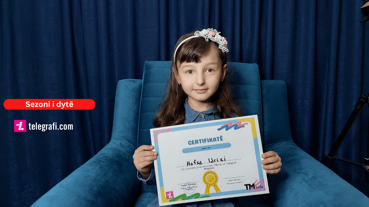 Hafsa Idrizi in TMkids, the six-year-old confesses about her love for ...