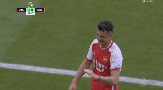 Granit Xhaka with two quick goals for Arsenal - Telegraph - Telegraph