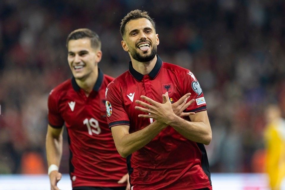 Bajrami scores a beautiful goal, Albania in the lead - Telegrafi ...