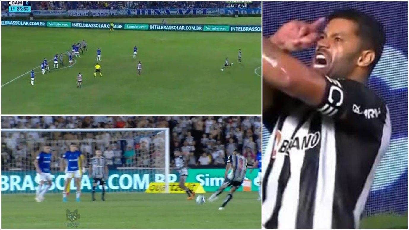 Free kick from almost half of the field - it is no problem for Hulk to ...