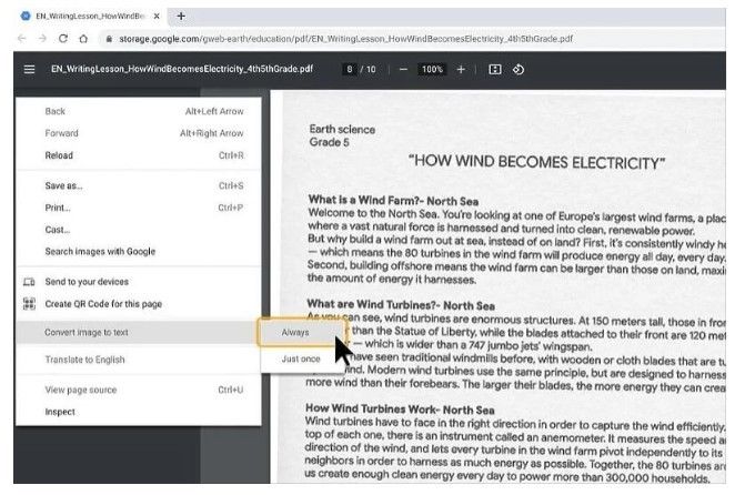 Google Chrome will soon be able to convert PDFs to text and then "read ...