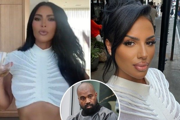 Kanye West's ex-partners, Kim Kardashian and Chaney Jones attend the ...