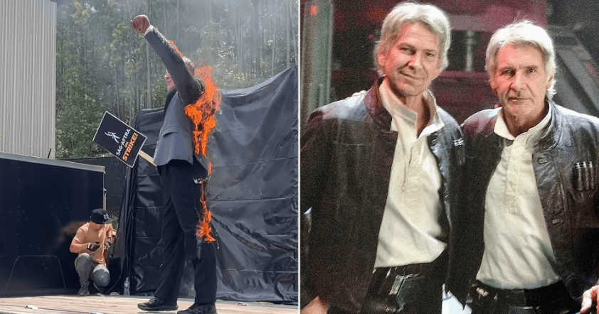Harrison Ford's dubbing actor sets himself on fire during actors ...