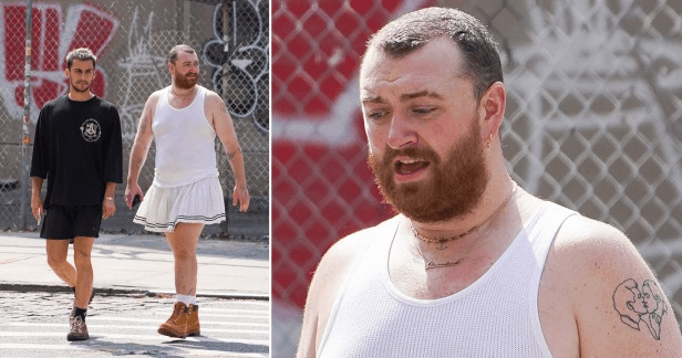Sam Smith gets attention in a dress on the streets of New York, while ...