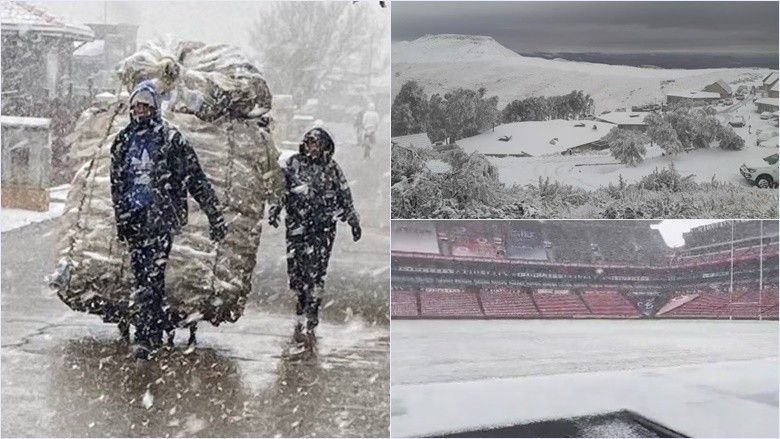 South Africans 'amazed' by snow in Johannesburg - first time in more ...