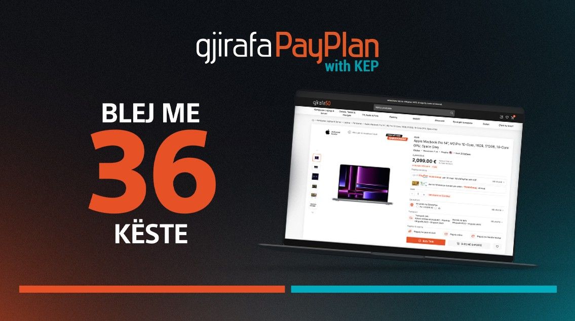 Blej me 36 këste pa kredit kartelë në Gjirafa50 - Telegrafi - Telegrafi