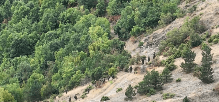 Drone footage of the escape of the Serbian terrorist group from Banjska ...