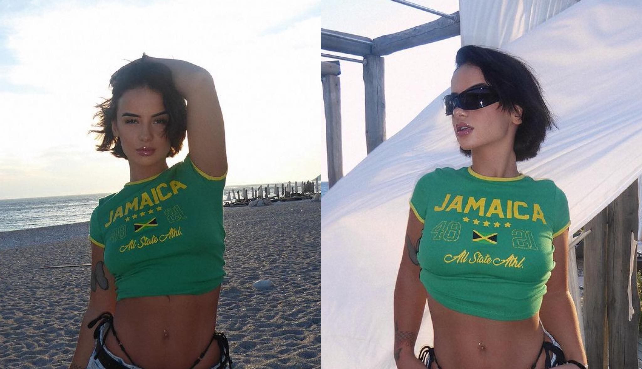 Rina Balaj with an attractive appearance from the holidays in Albania ...