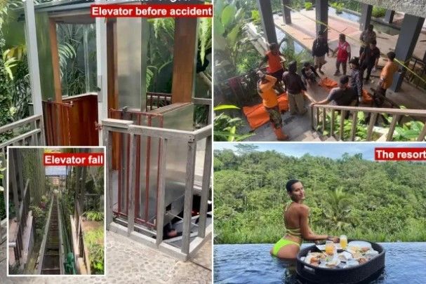 Footage shows the moment the elevator failed - five dead in a luxury ...