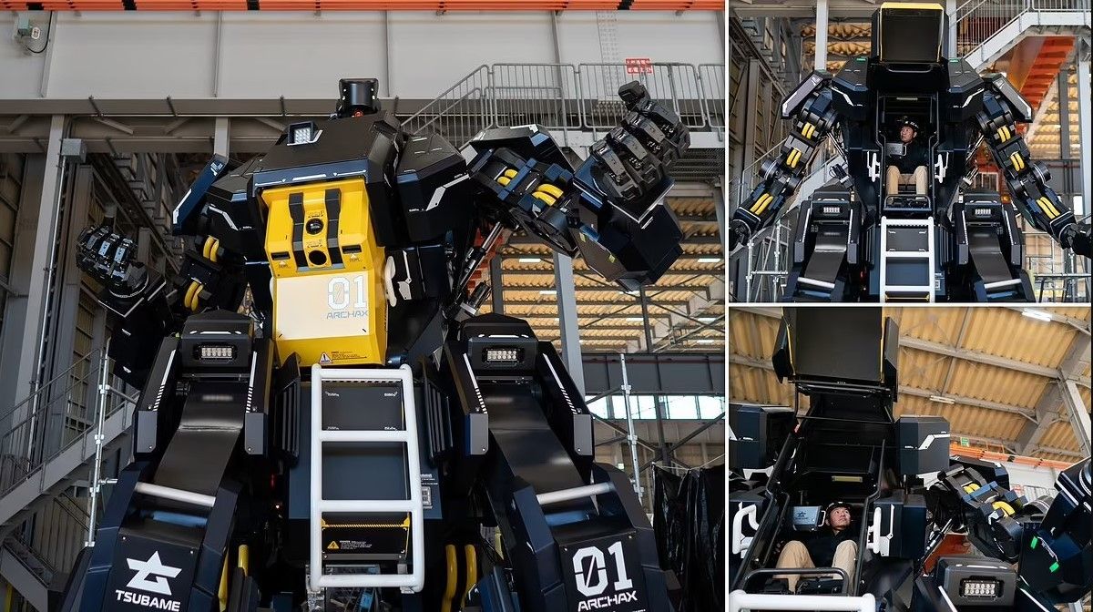 As in the movie "Transformers", the 3.5 ton robot transforms into a car ...