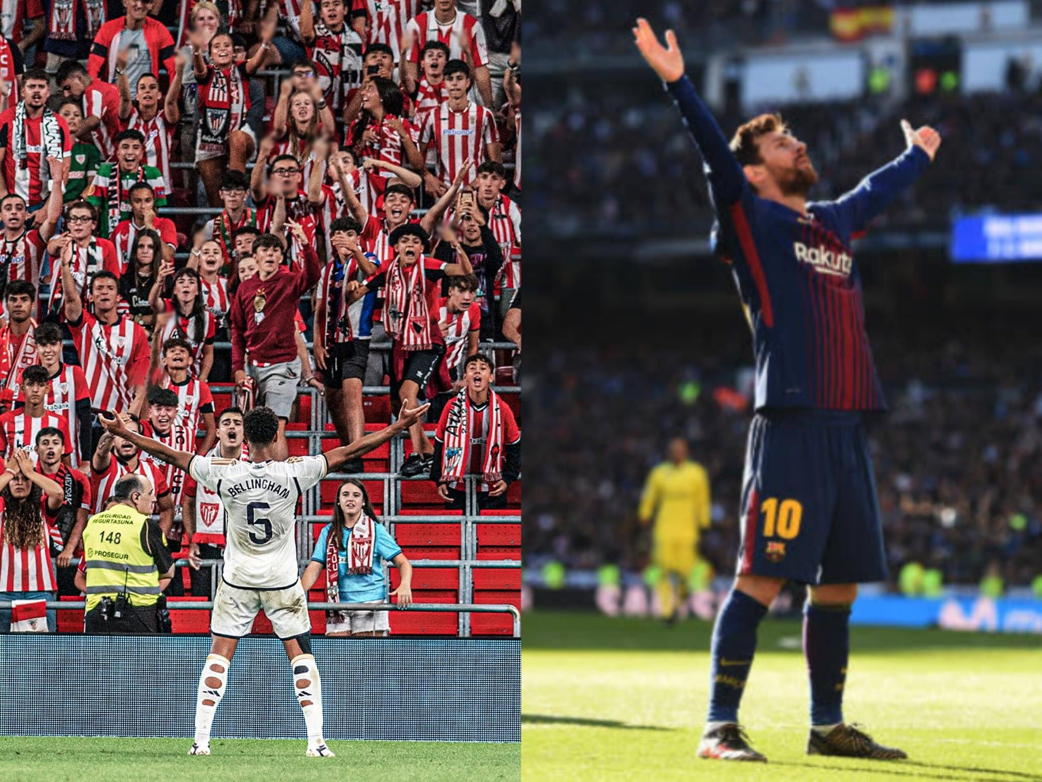 The words that Bellingham said to Messi before the Argentinian won the ...