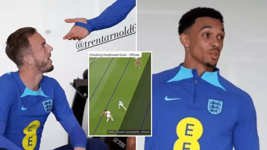 Jamed Maddison makes fun of Alexander-Arnold for the match between ...