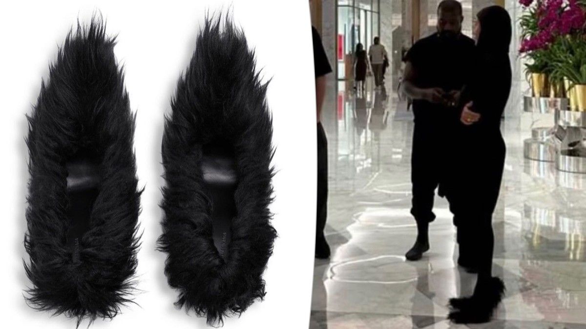 Kanye West's wife with fluffy heels attracted attention in Dubai ...
