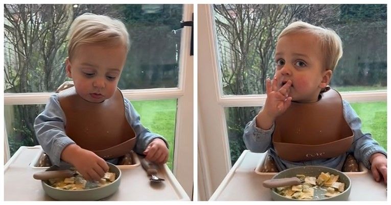 Mother asks her son what he learned in kindergarten, see the child's ...