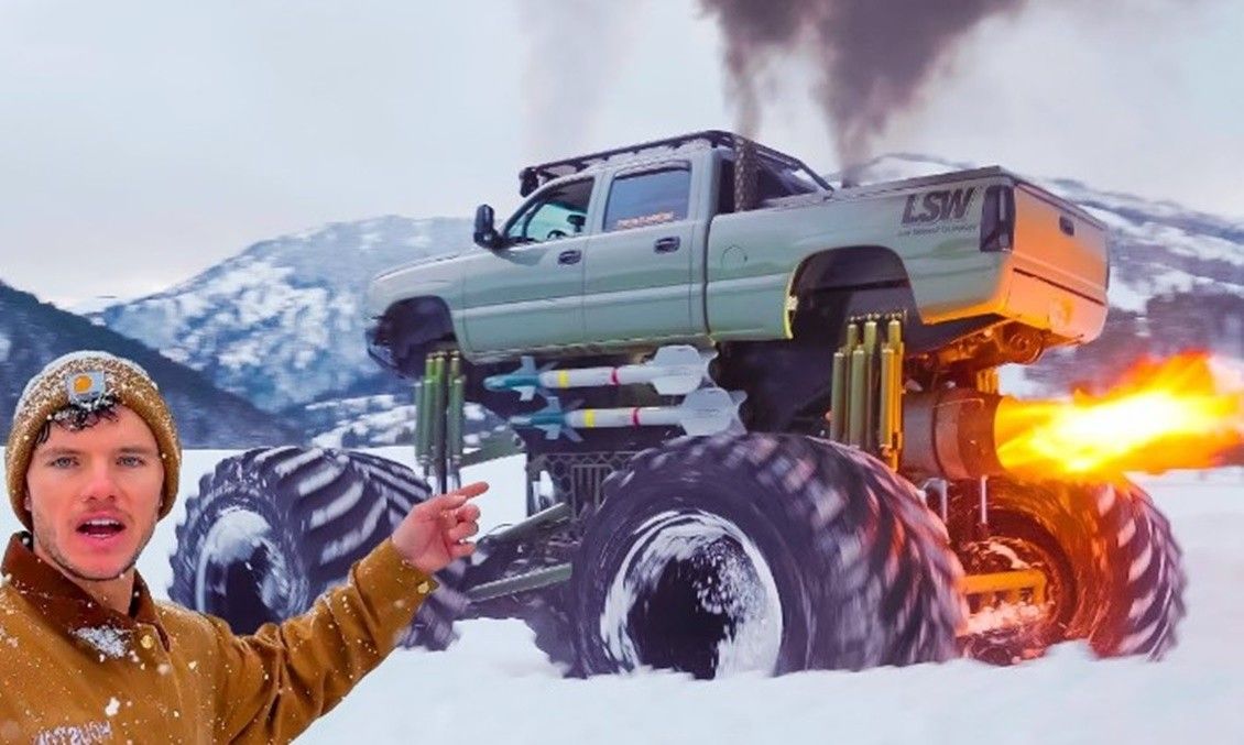 Car lover modified pickup truck with a fighter plane engine - how did ...