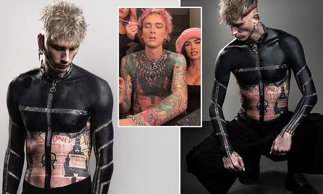 American rapper Machine Gun Kelly surprises with a new tattoo, as he ...