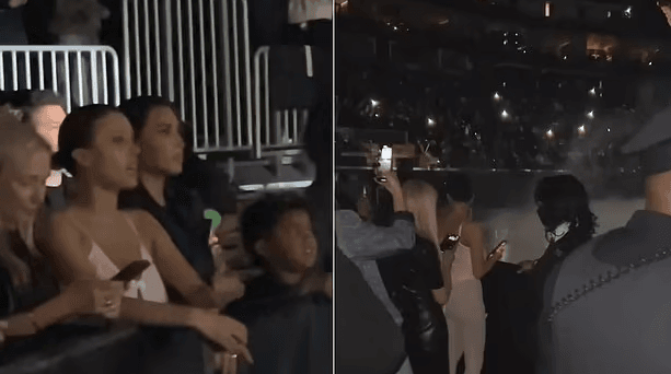 E pazakontë: Kim Kardashian shfaqet krah gruas së Kanye West në koncert ...