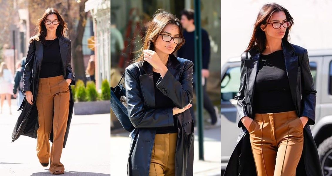 Emily Ratajkowski looks very elegant during an outing in New York ...