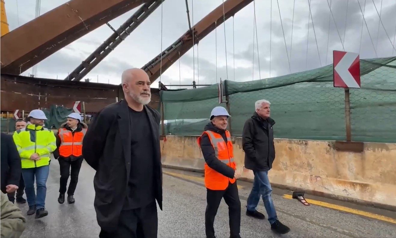 Rama inspects the works on the new Kukes bridge: It will ease the ...