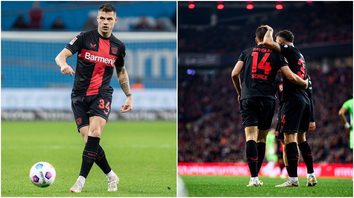 Granit Xhaka breaks records in Bayer Leverkusen's victory - his number ...