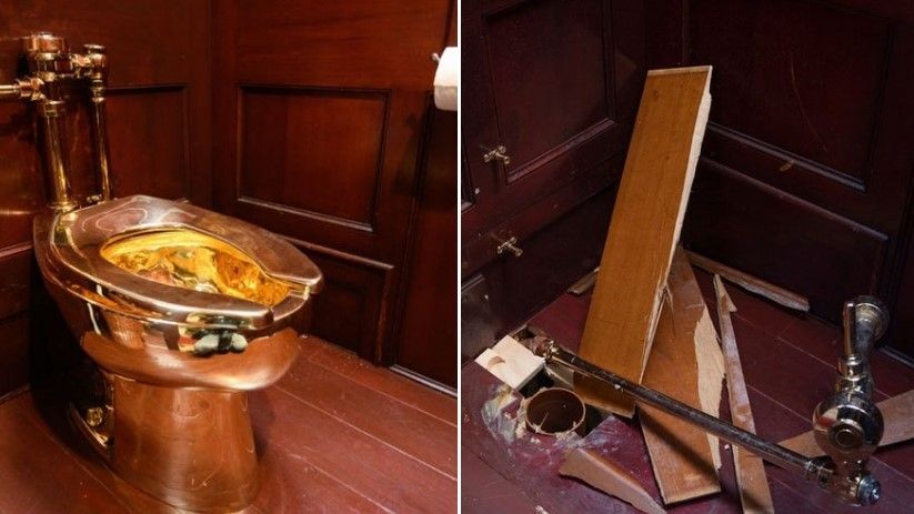The British man admitted to stealing a gold toilet worth six million ...