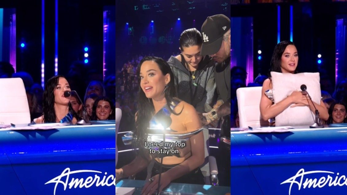Katy Perry was "betrayed" by her T-shirt, she was forced to hide under ...