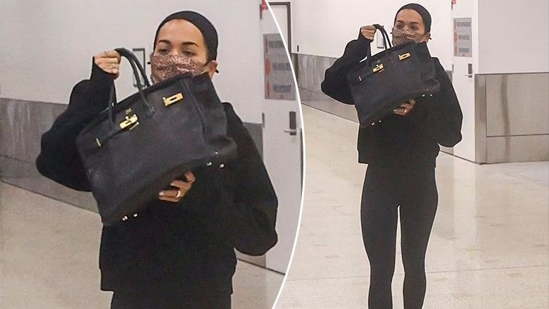 Rita Ora covers her face with a 26 euro bag to avoid being noticed at ...