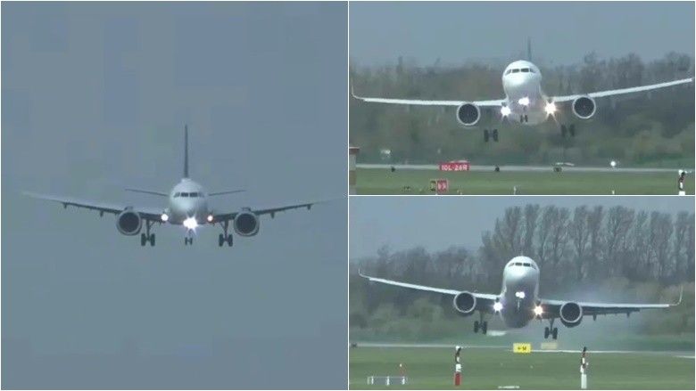 The scary moment when the plane "slipped on the runway" during the ...