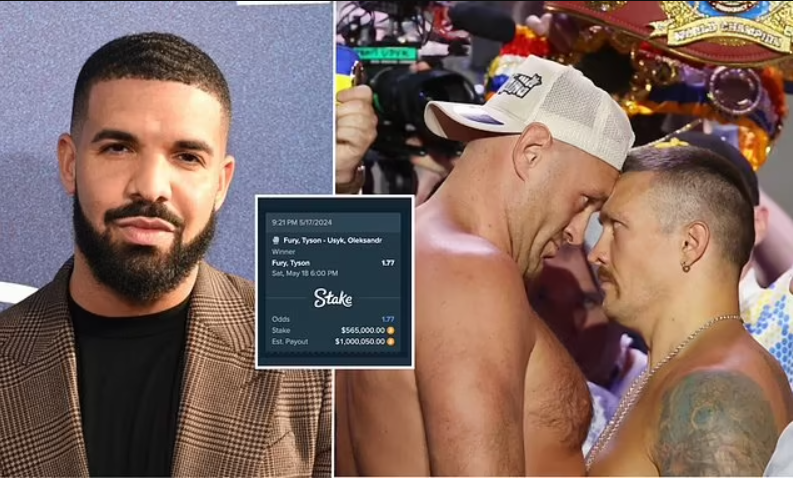 Drake makes big bet on Fury vs Usyk - who wins according to the famous ...