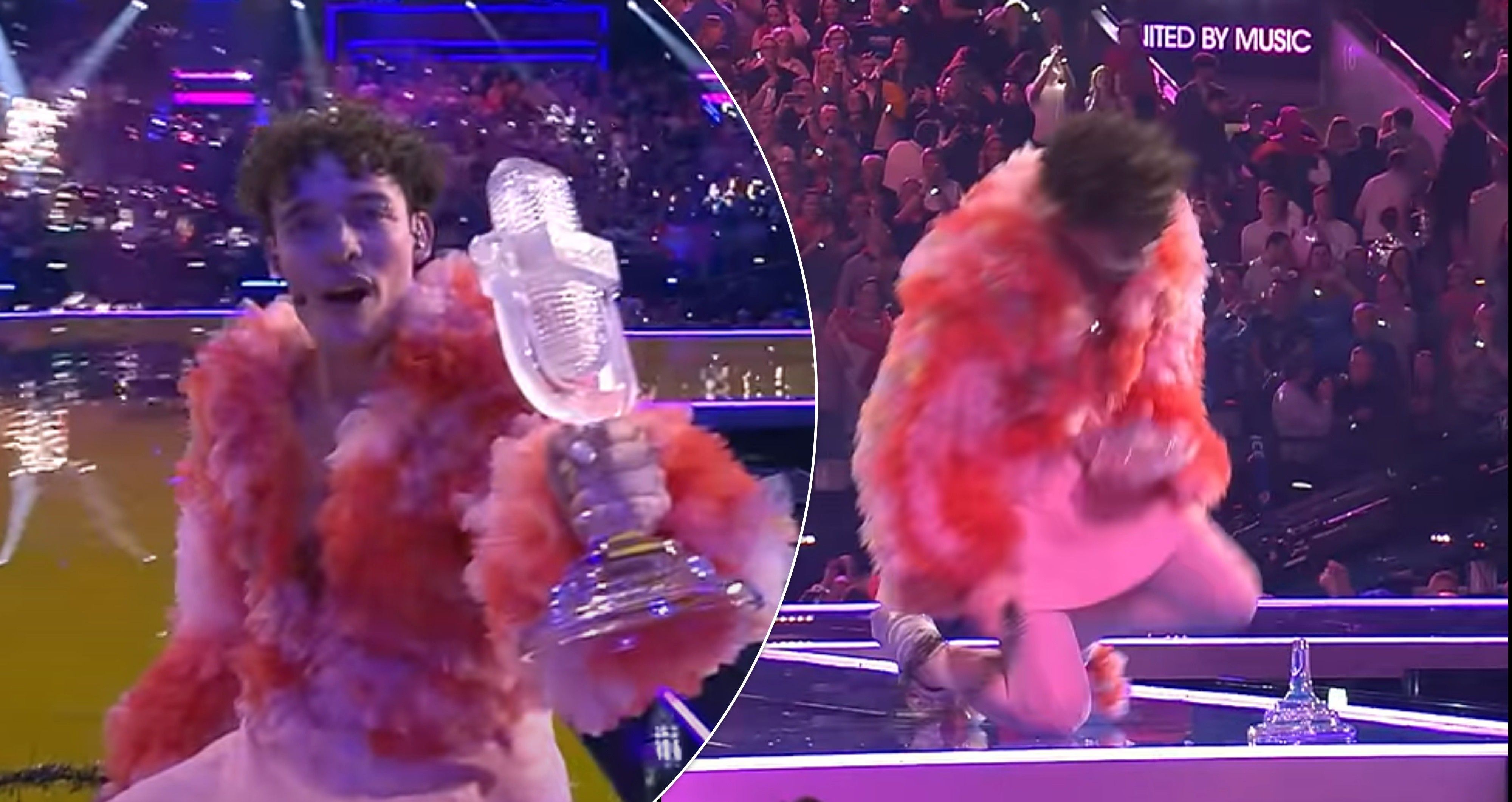Switzerland's Nemo broke the Eurovision trophy, just a few minutes ...