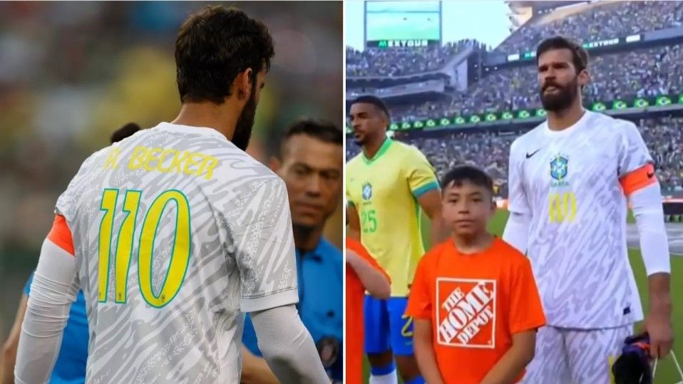 The reason why Alisson wore the jersey number 110 for Brazil against ...