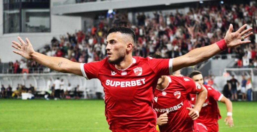 Astrit Selmani finds the way to the net with Dinamo Bucharest ...