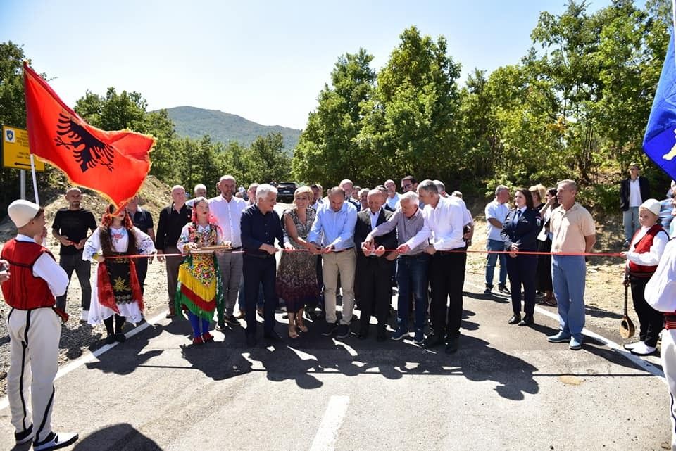 The road connecting Gjakova with Kruma and Dobruna in Albania is ...