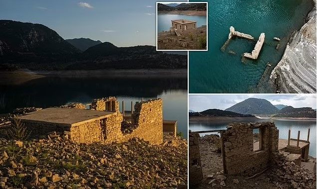 Për shkak të thatësirës në Greqi, pas 30 vitesh rishfaqet fshati në një ...