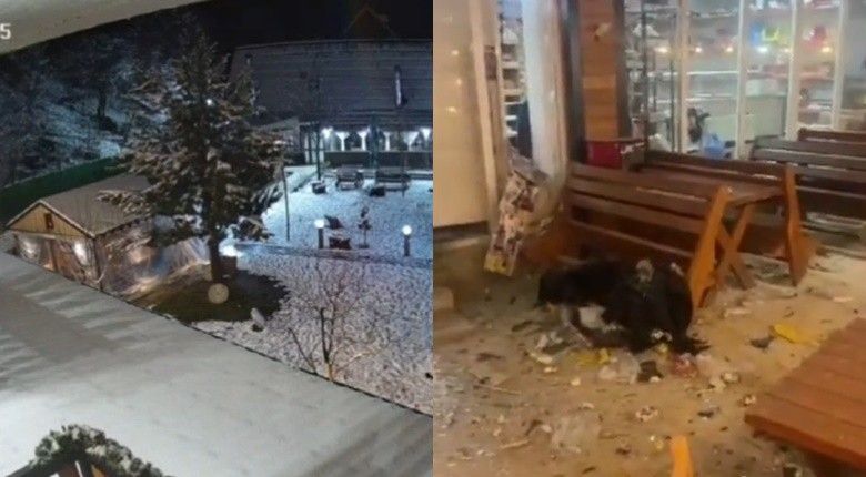 The moment of the tritol explosion in a market in Theth, the author is ...