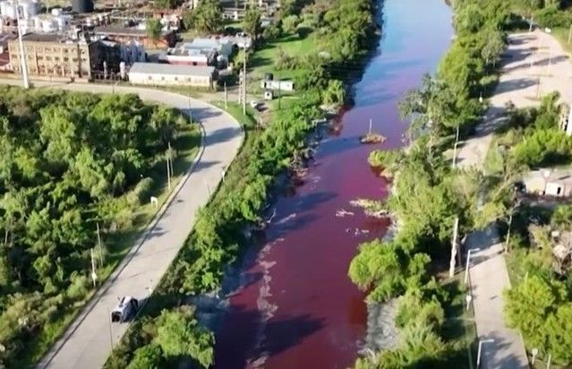 The canal suddenly turns red in Argentina - Telegraph - Telegraph