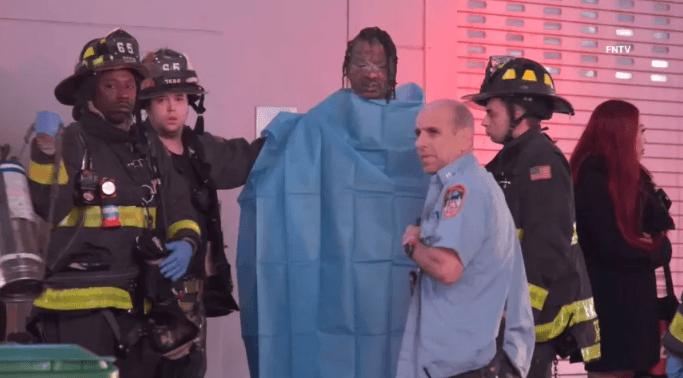 A man was set on fire in Times Square in New York, leaving him horribly ...