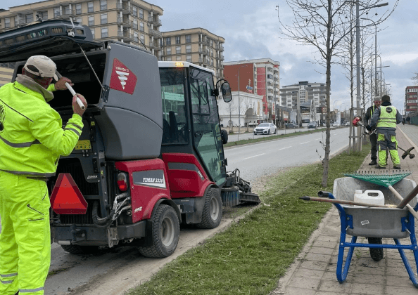 The “Tregu” company begins works on the maintenance of public spaces in ...