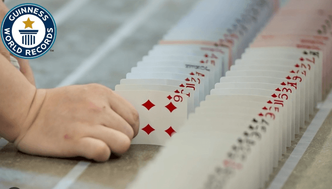 World record, over 51 thousand cards fall like dominoes - Telegraph ...