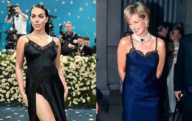 Georgina Rodriguez mori pjesë në Met Gala me një fustan të frymëzuar nga Princesha Diana ...