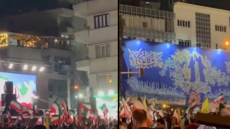 Flamujt palestinezë valojnë në Iran, qytetarët dalin në rrugë për të ...