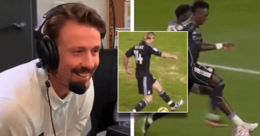 Guti's reaction when he saw Vinicius' assist to Valverde was caught on ...
