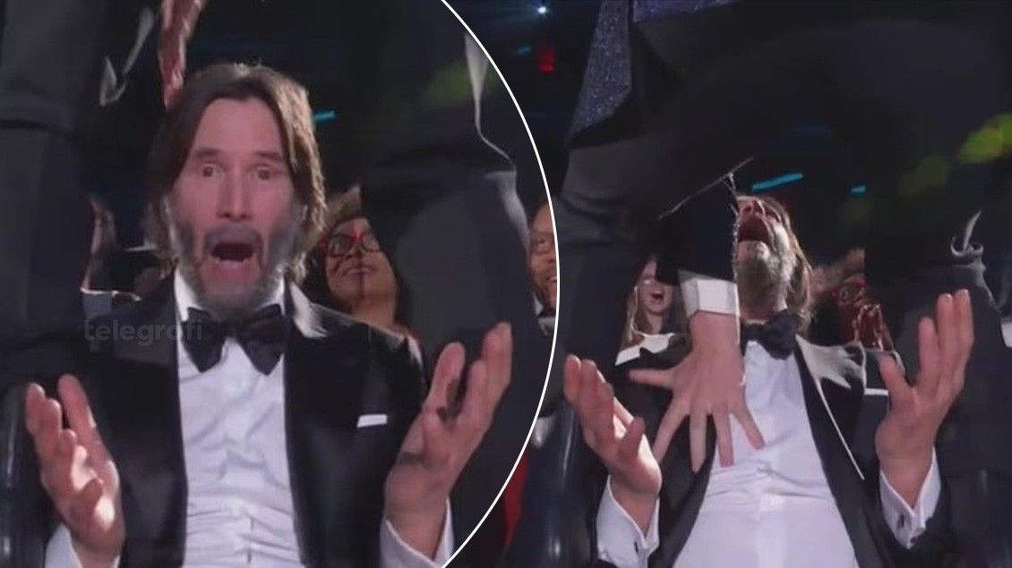 Keanu Reeves goes viral after surprising moment with Jonathan Groff at ...