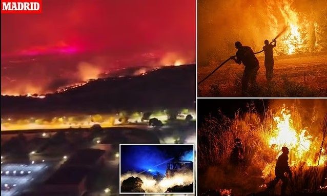 Fire causes problems in Spain, serious situation in Madrid - Telegraph ...