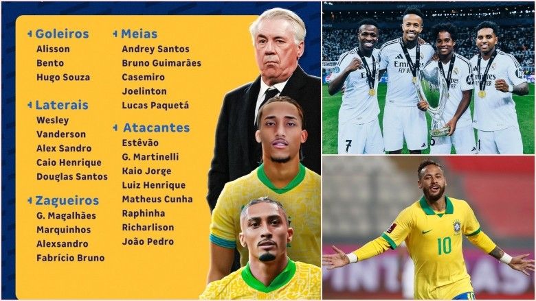 Ancelotti announces new Brazil squad, leaves out Neymar and Real Madrid ...